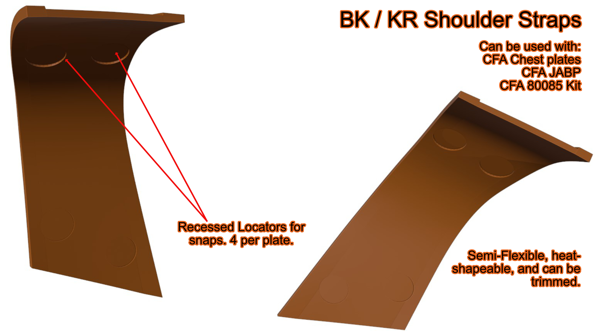 3D file Female Shoulder Strap Armor [BK/KR]・3D print design to download ...