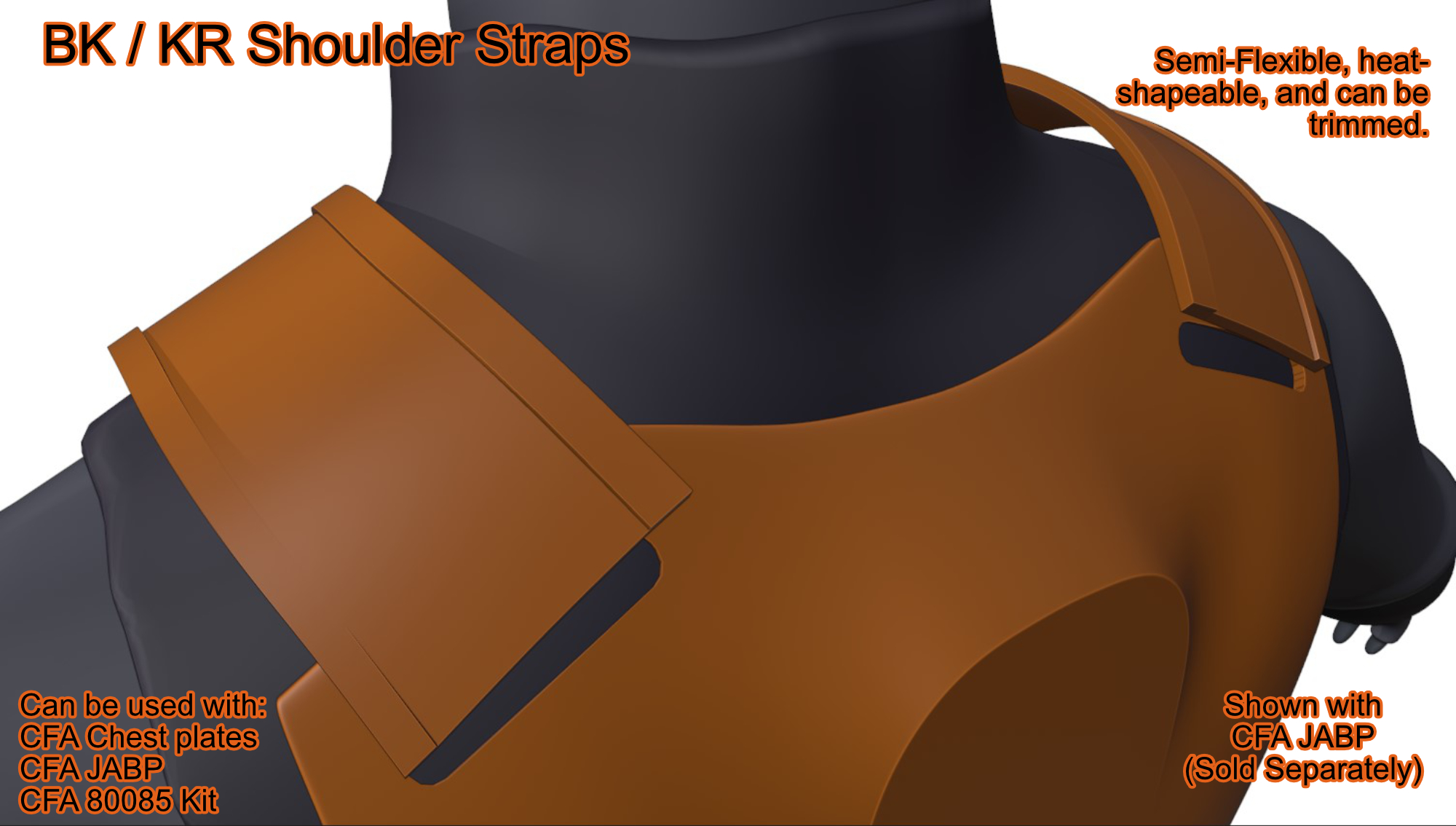 3D file Female Shoulder Strap Armor [BK/KR]・3D print design to download ...
