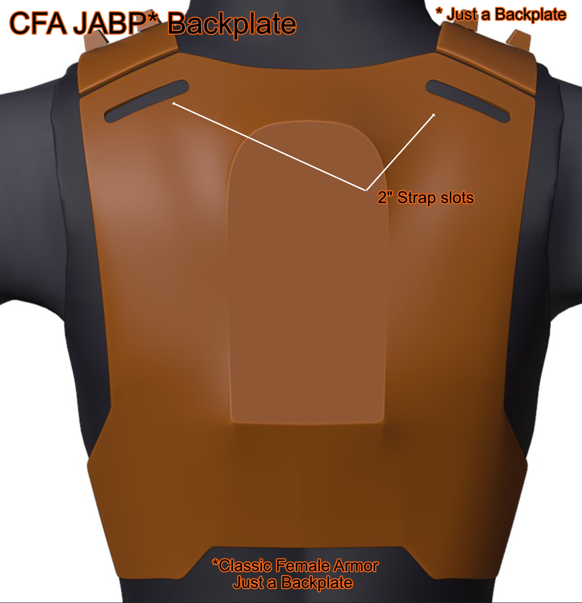 3D file Female Backplate Armor [CFA]・3D printing template to download・Cults