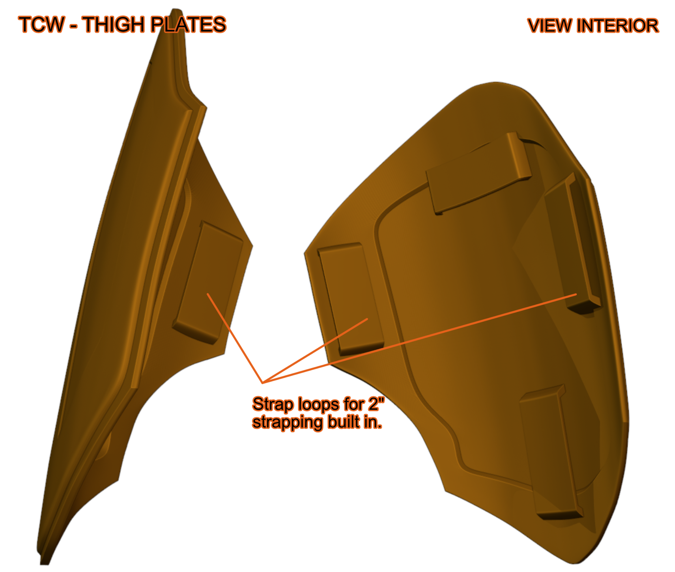 3D file Thigh Armor [TCW]・3D printable design to download・Cults