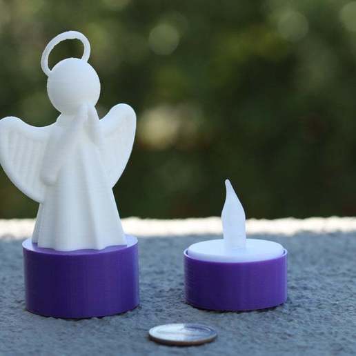 Descargar archivo STL gratis Tapa para la luz del té del ángel • Diseño ...