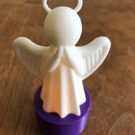 Download free STL file Lid for Angel Tea Light • Design to 3D print ・ Cults