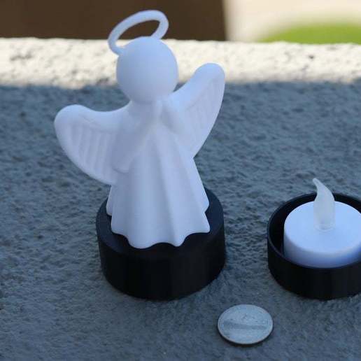 Download free STL file Lid for Angel Tea Light • Design to 3D print ・ Cults