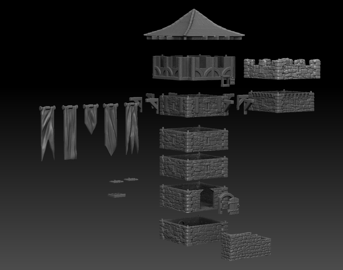 Archivo 3D Paisaje Medieval - La Atalaya 🧩・Diseño de impresión en 3D ...