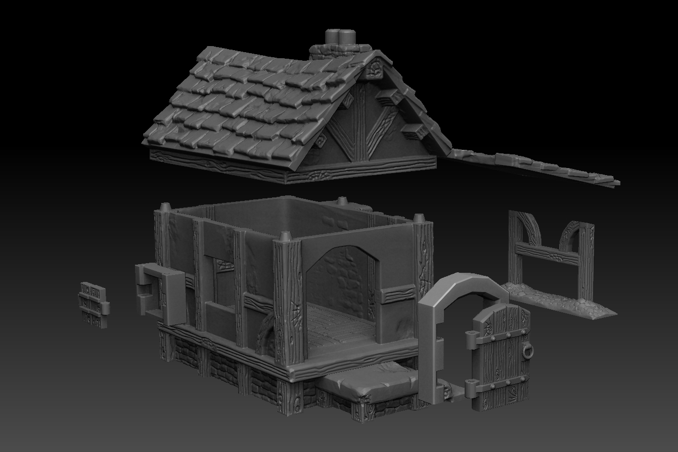 Download STL file Medieval Scenery - Smithy • 3D print object ・ Cults