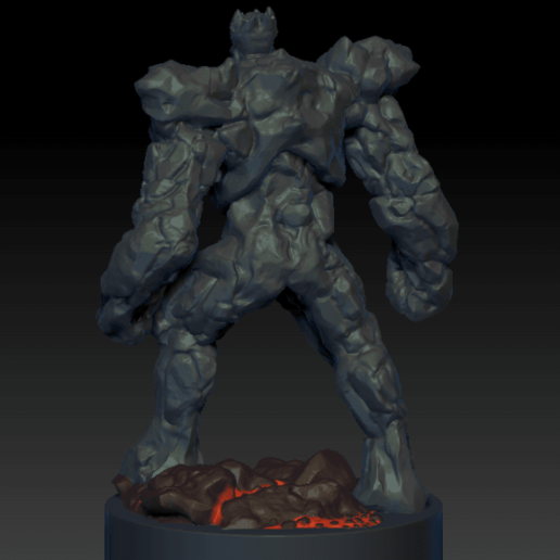 Download OBJ file Fire Elemental Miniature • 3D printing design ・ Cults