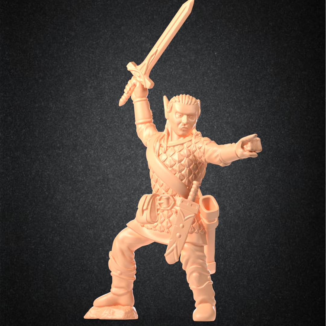 STL file High Elf Paladin RPG Miniature STL pre-supported 🧝・3D print ...