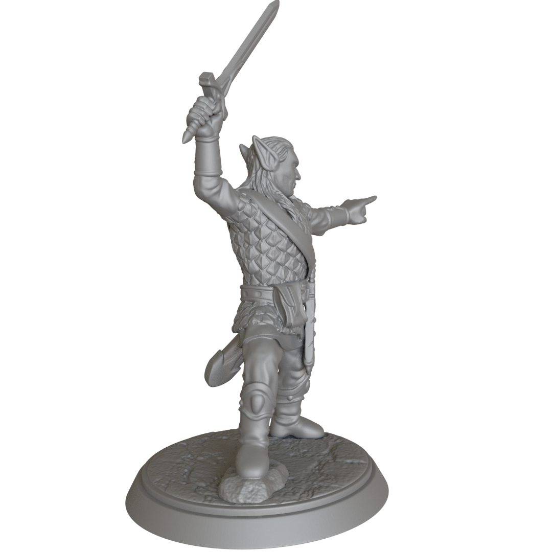 STL file High Elf Paladin RPG Miniature STL pre-supported 🧝・3D print ...