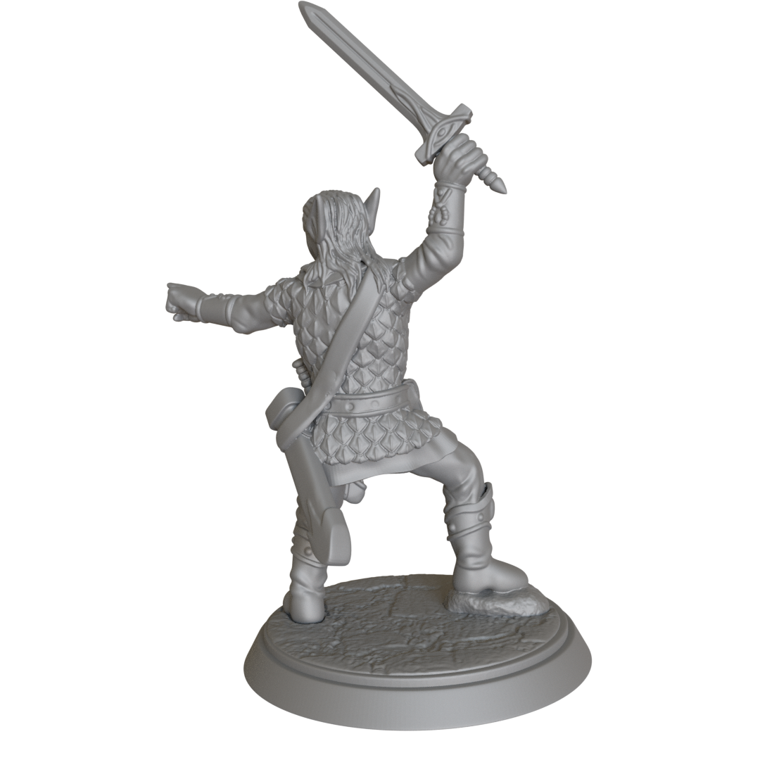 STL file High Elf Paladin RPG Miniature STL pre-supported 🧝・3D print ...