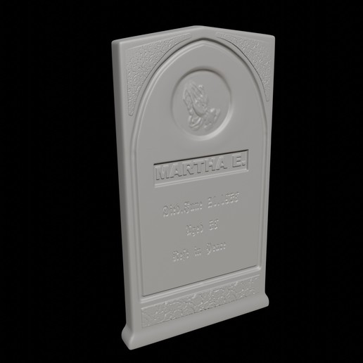 Download STL file 5 pack – Tombstones and gravestones • 3D printing ...