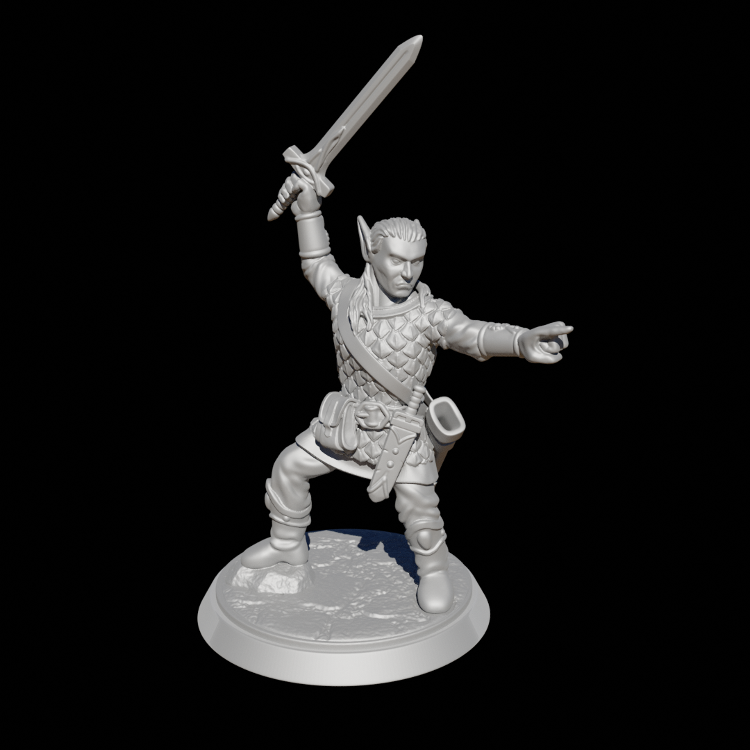 STL file High Elf Paladin RPG Miniature STL pre-supported 🧝・3D print ...