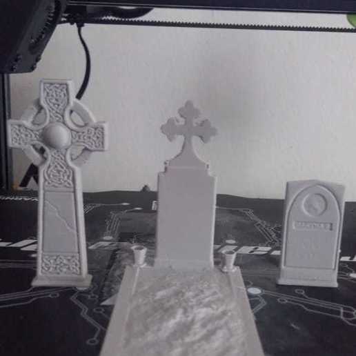 Download STL file 5 pack – Tombstones and gravestones • 3D printing ...