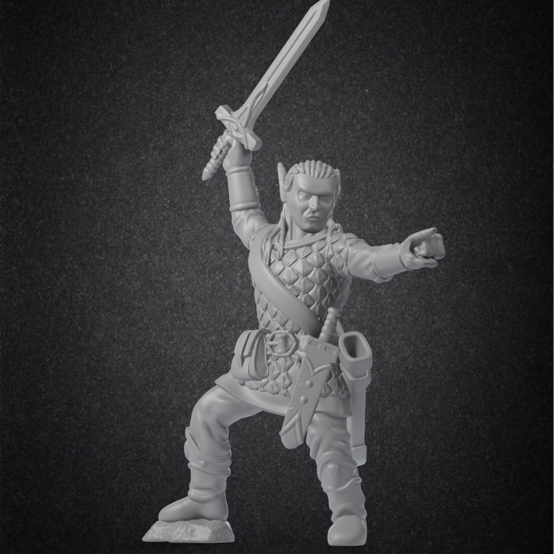 STL file High Elf Paladin RPG Miniature STL pre-supported 🧝・3D print ...