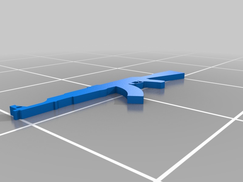 Free STL file 28mm Low Poly AK-47 🎲・3D printing design to download・Cults