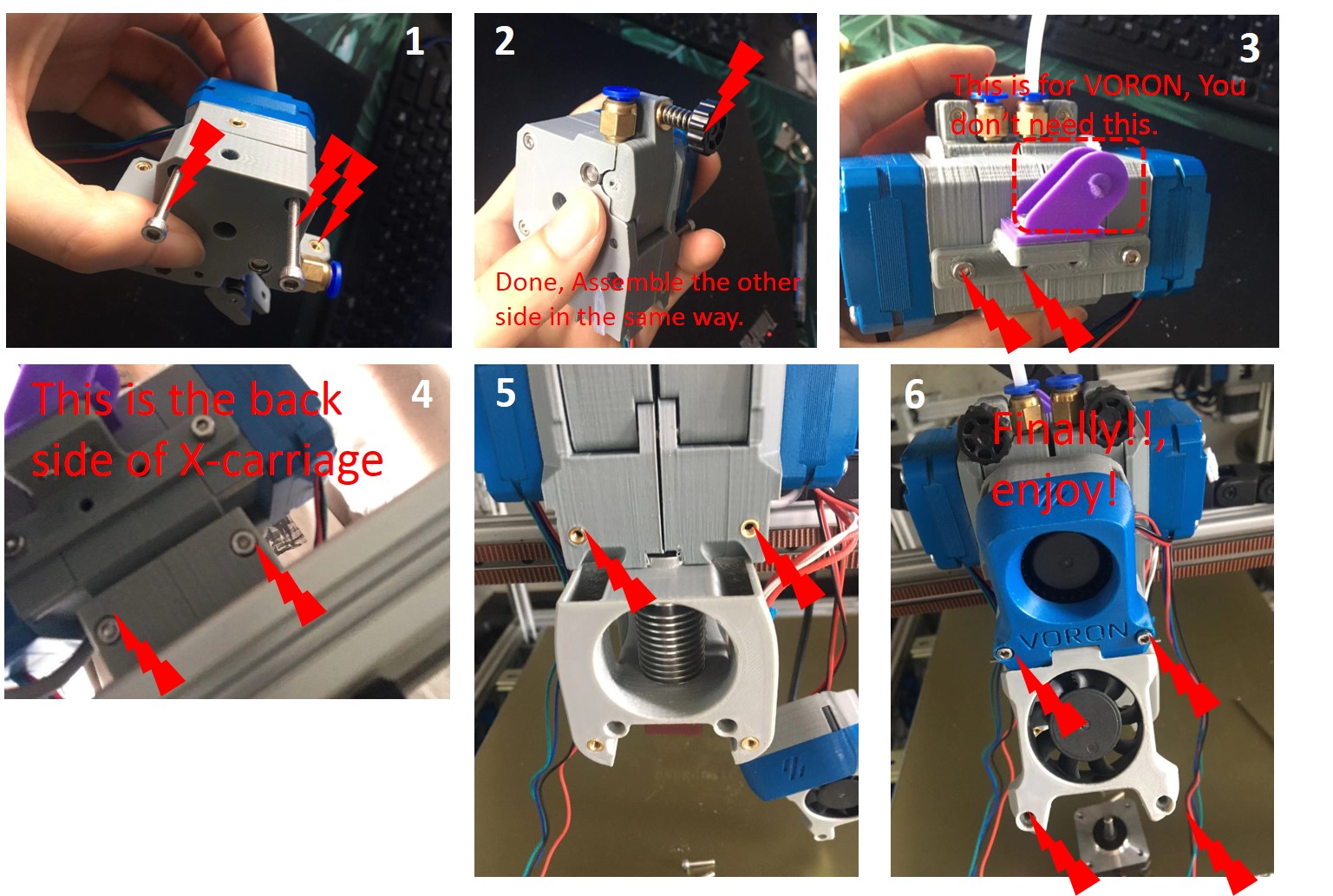 STL file Dual Extruder for VORON / E3D-V6 / Mosquito / Dragon Extruder ...