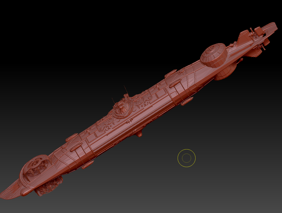 OBJ file submarine・Template to download and 3D print・Cults