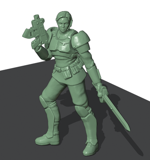 STL file Lieutenant Guard Girl 💂・3D printable model to download・Cults
