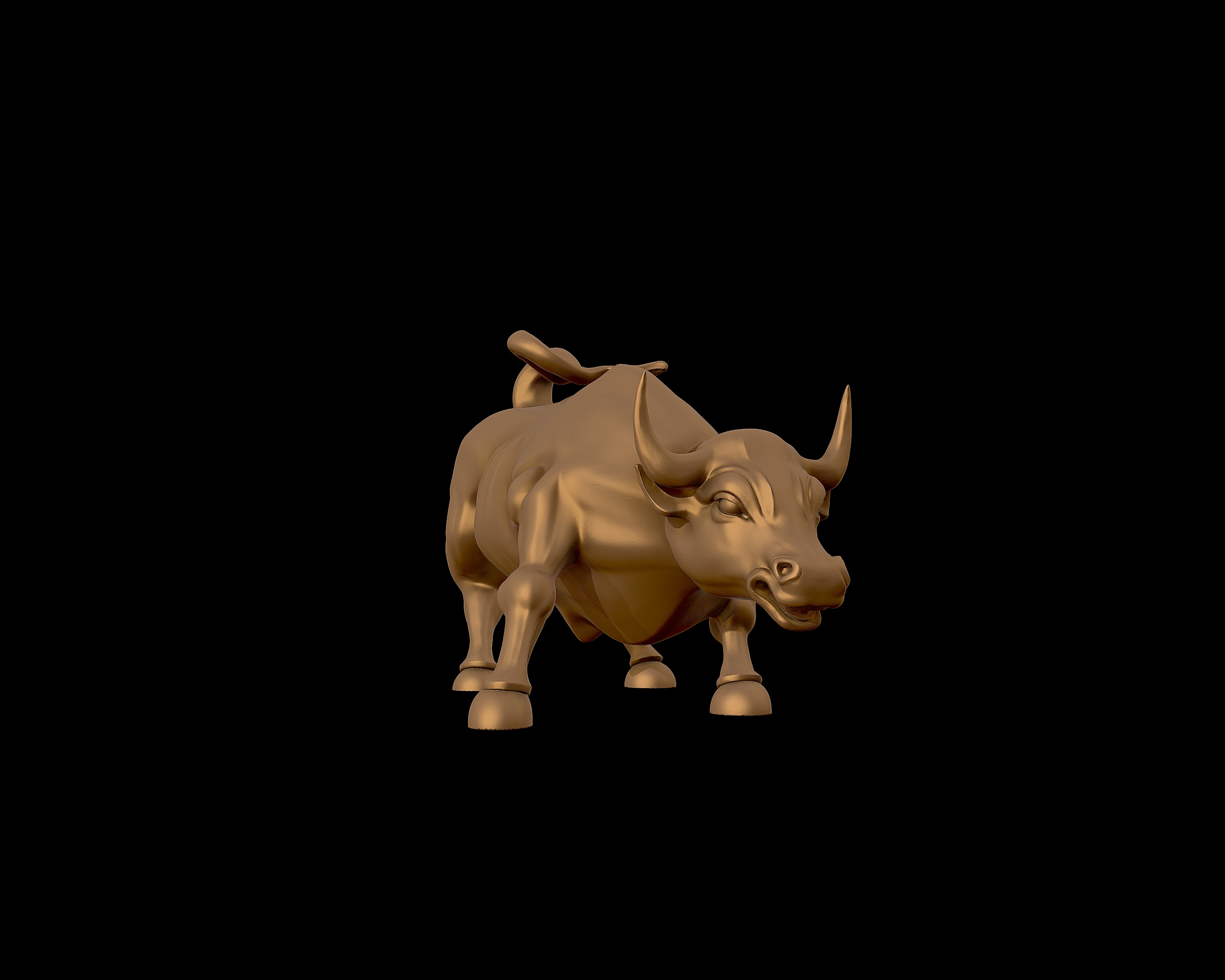 STL file Charging Bull sculpture 3D print model 🐂・Template to download ...