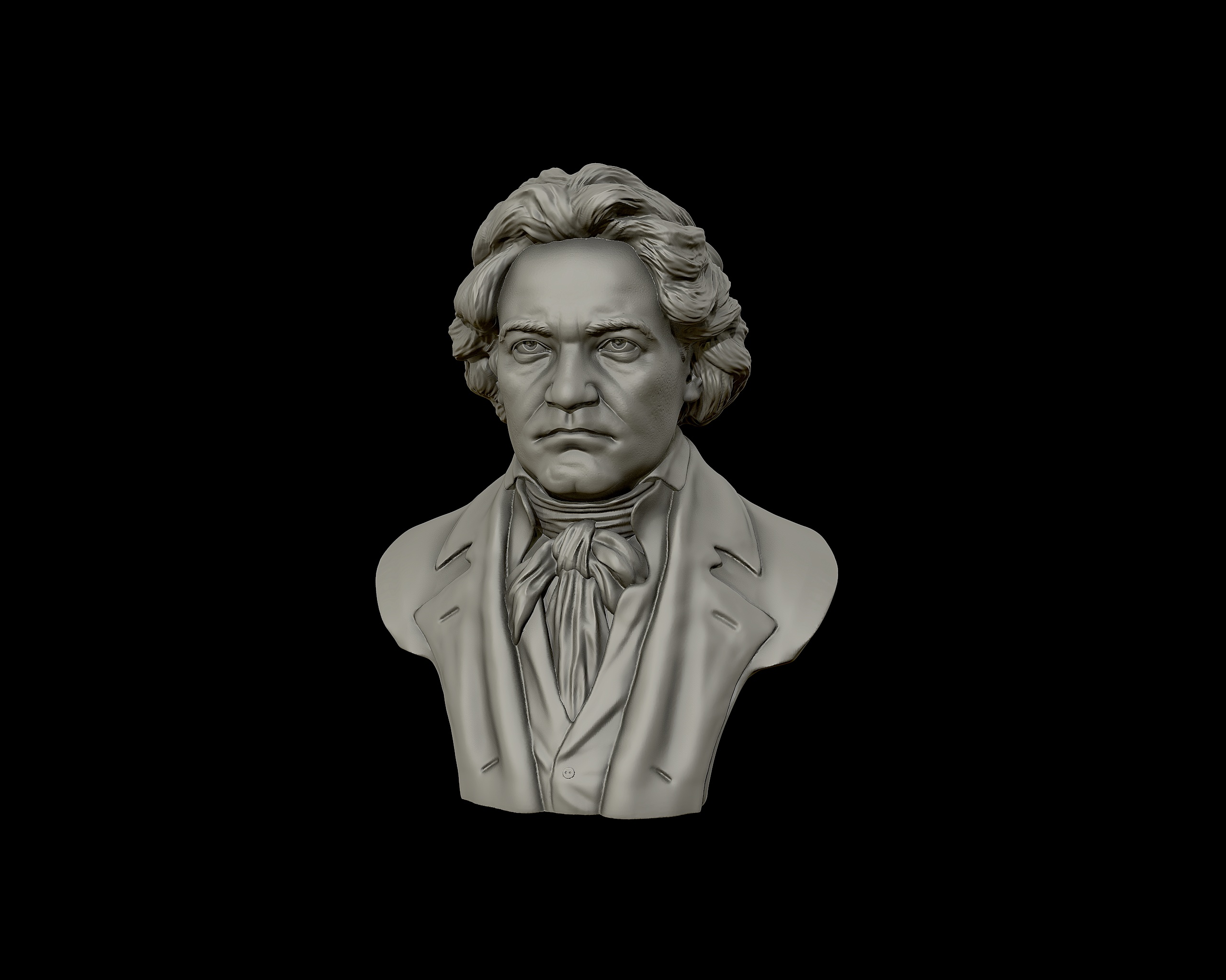 Fichier STL Ludwig van Beethoven portrait sculpture modèle d'impression ...