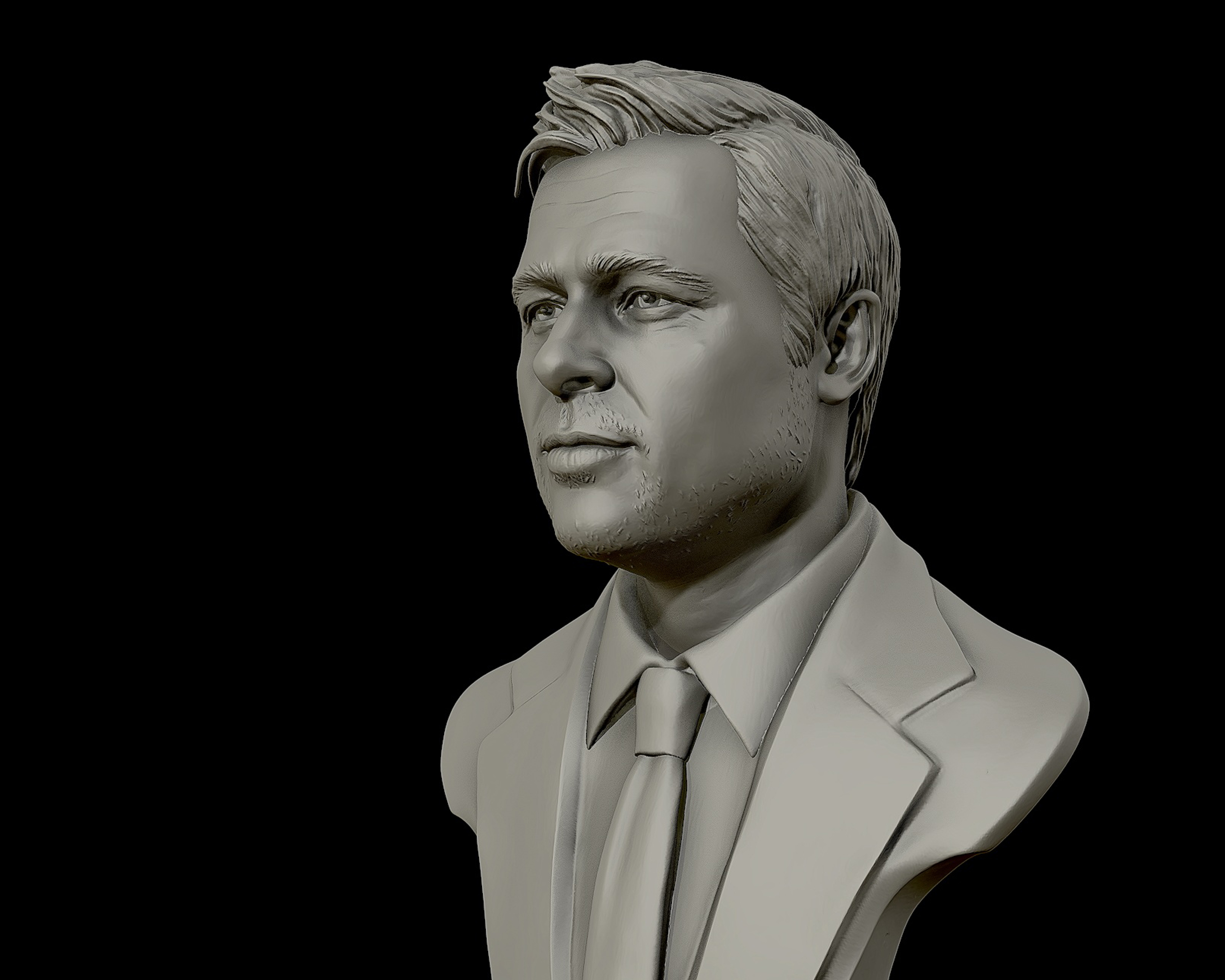 STL file Brad Pitt portrait sculpture 🗿・3D printable model to download ...