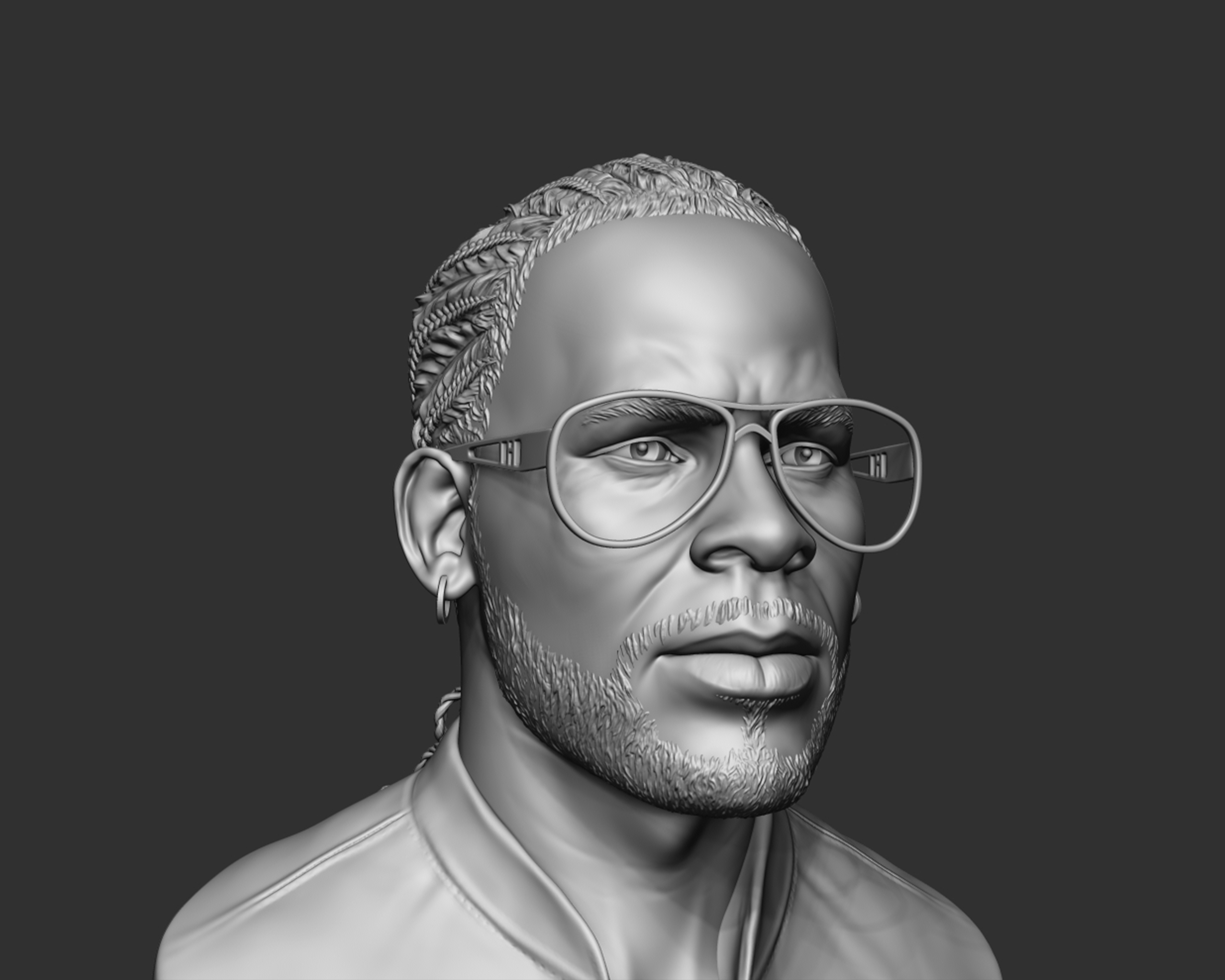 STL file R Kelly portrait sculpture 🗿・Model to download and 3D print・Cults