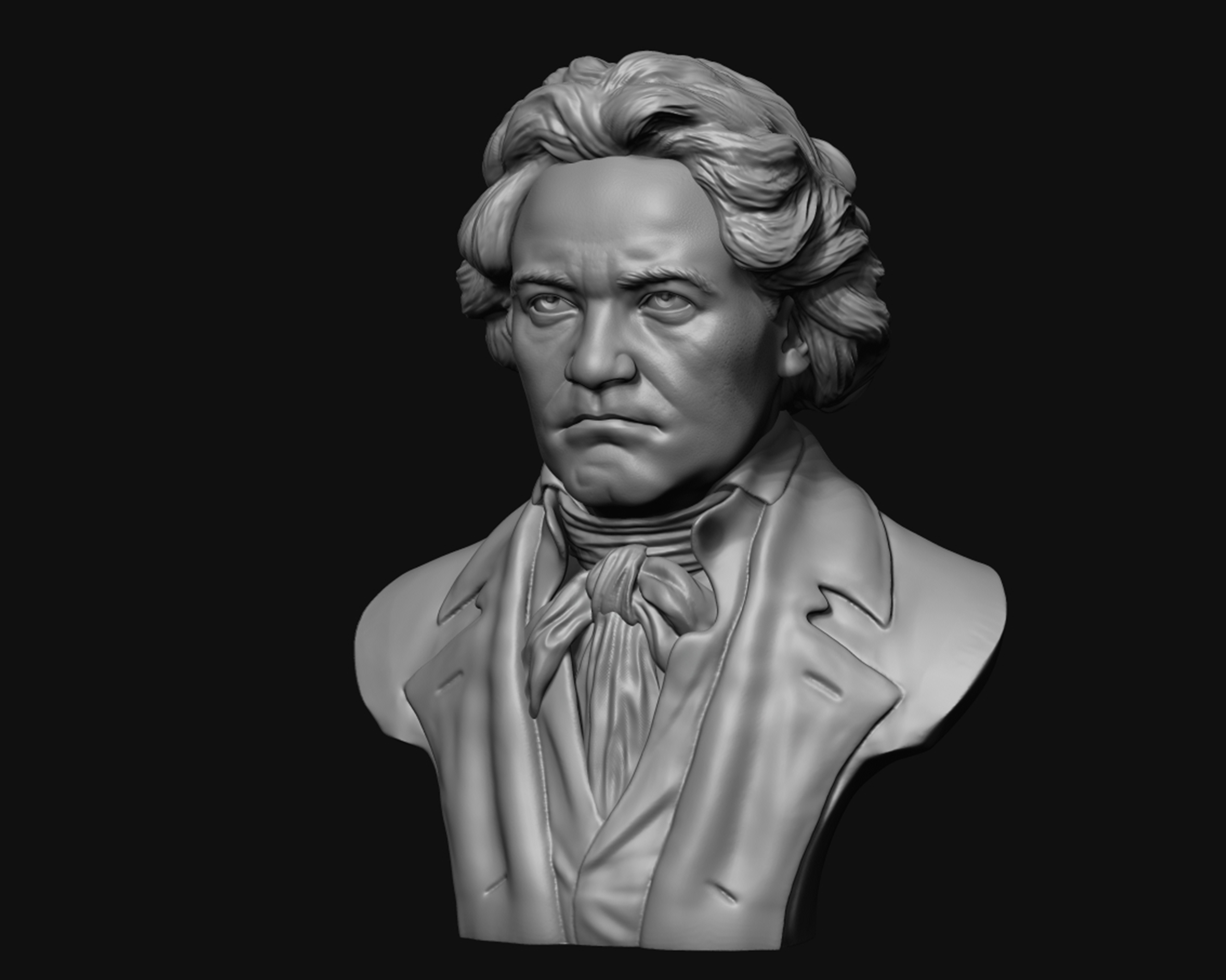 Fichier STL Ludwig van Beethoven portrait sculpture modèle d'impression ...