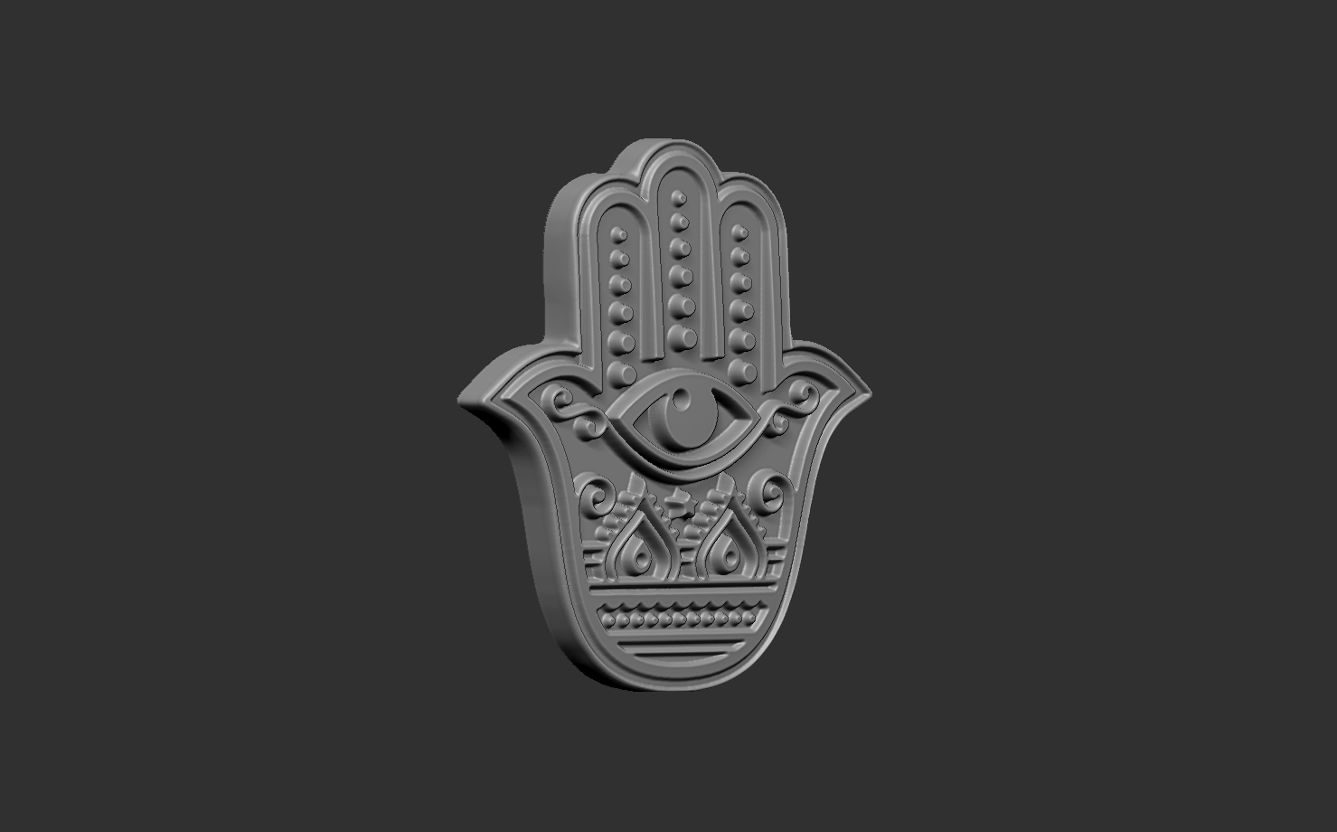 STL file Hamsa Hand symbol 3D model relief 02・3D print model to ...