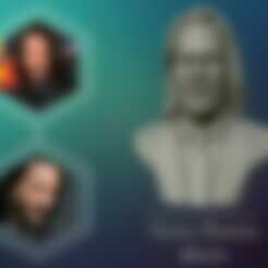 Download OBJ file Keanu Reeves 3D portrait sculpture • Design to 3D ...