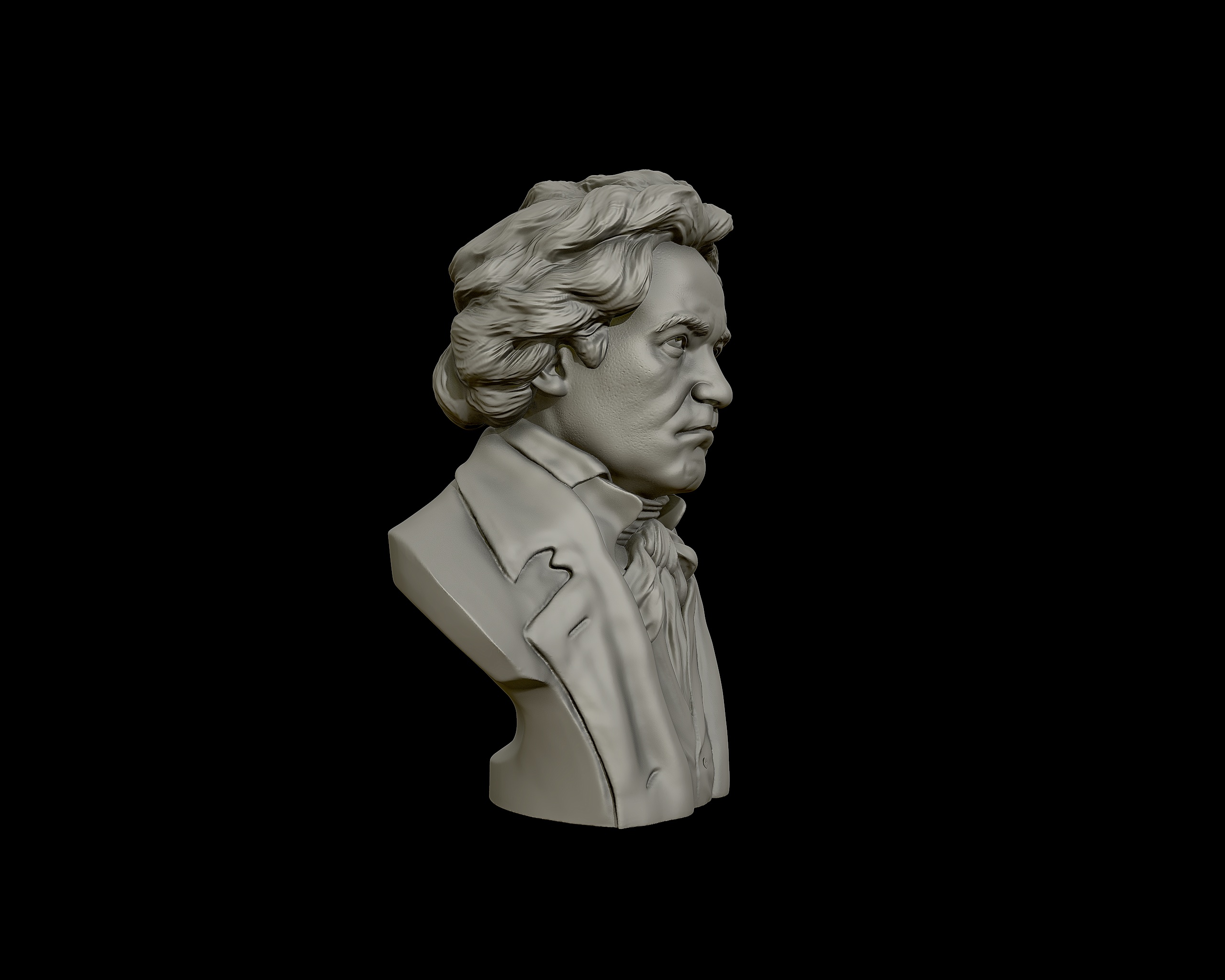 Fichier STL Ludwig van Beethoven portrait sculpture modèle d'impression ...