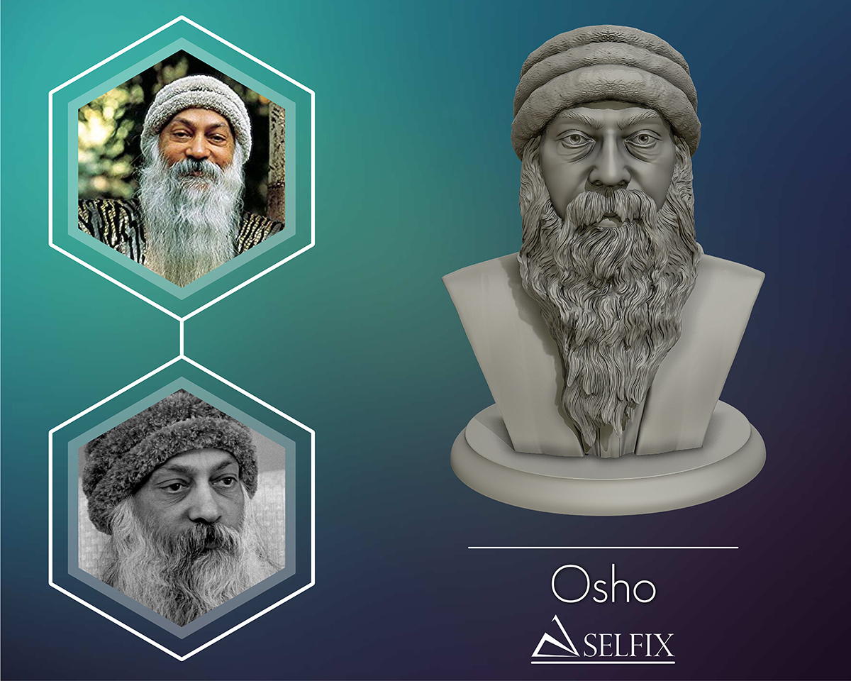 STL file Rajneesh OSHO 3D printable sculpture 🗿・3D print design to ...
