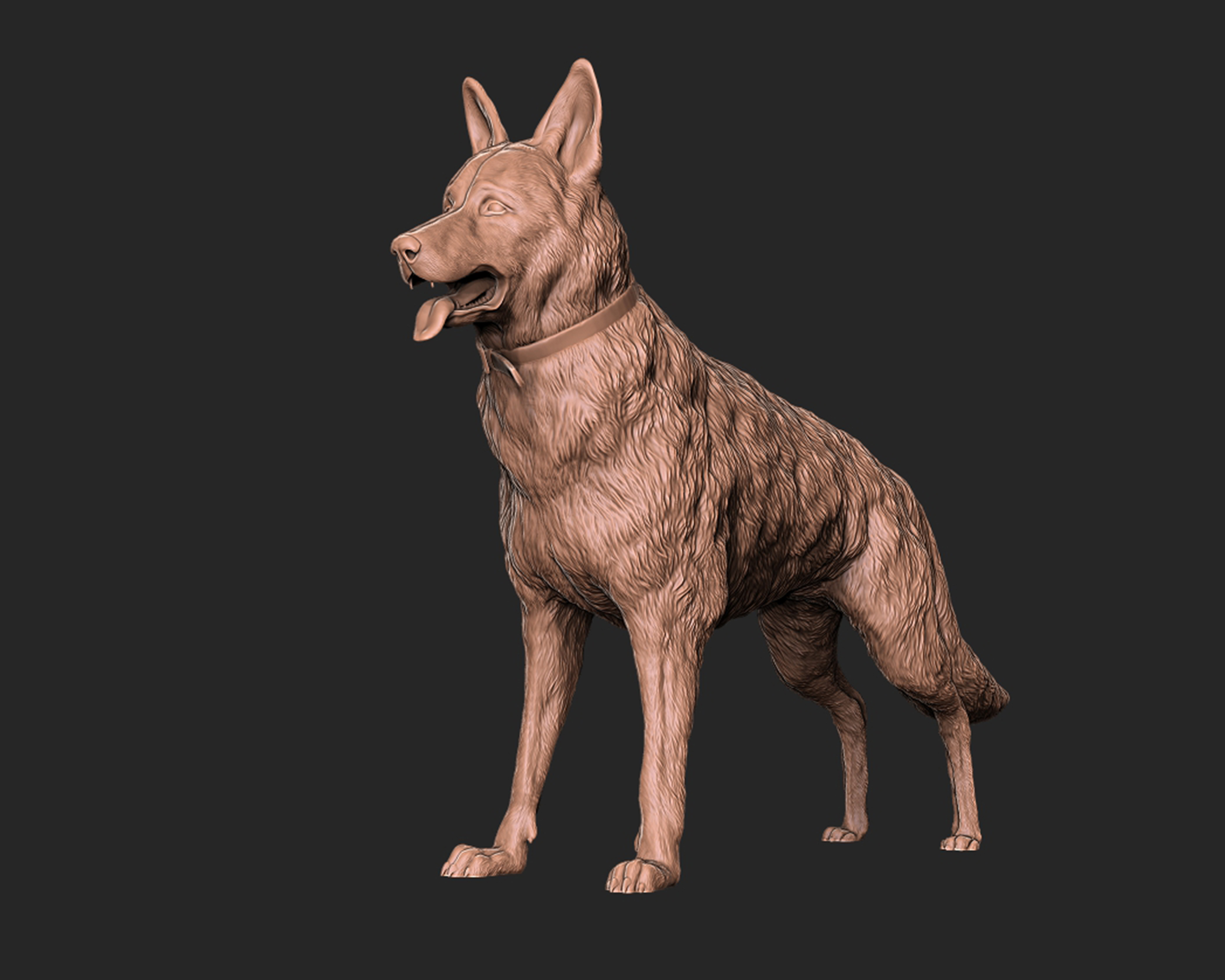 STL file German Shepherd model 3D print model 🗿・Model to download and ...