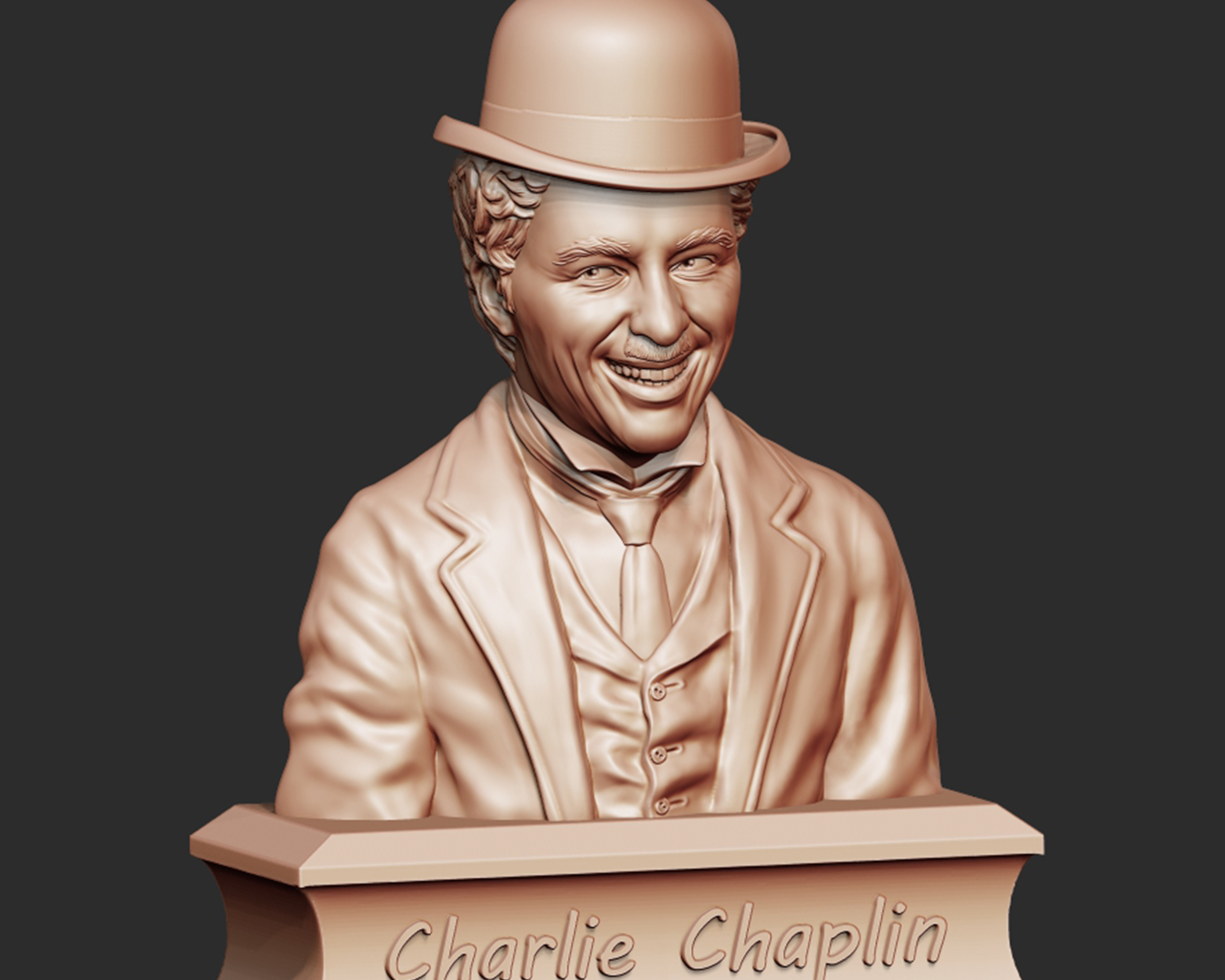 Файл STL Charlie Chaplin 3D print model・Модель для загрузки и 3D печати ...
