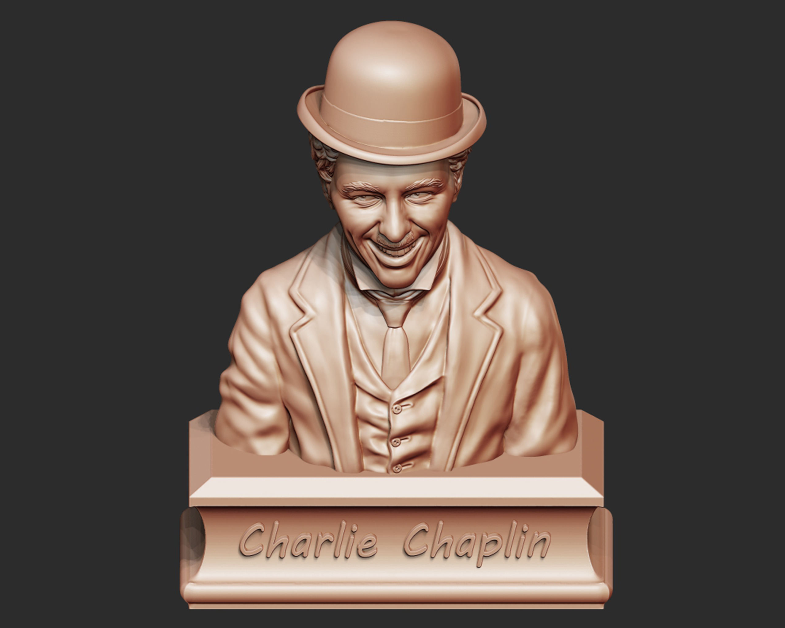Файл STL Charlie Chaplin 3D print model・Модель для загрузки и 3D печати ...