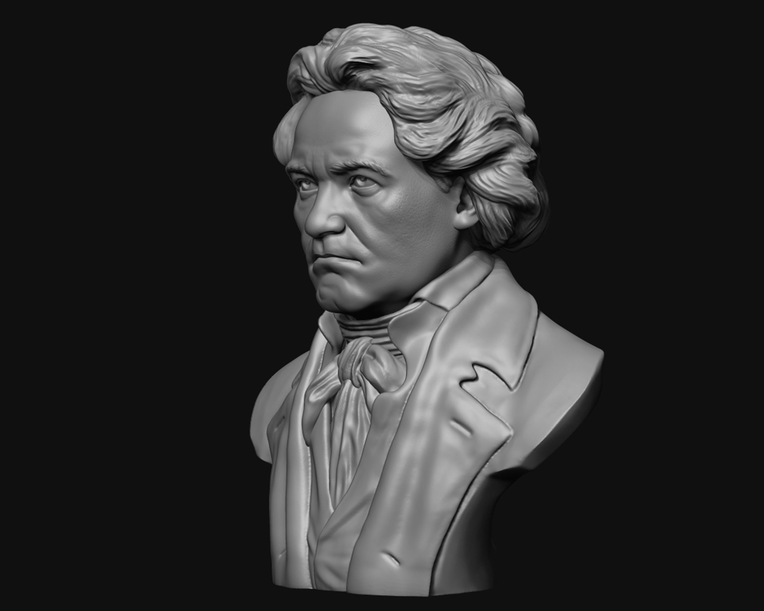Fichier STL Ludwig van Beethoven portrait sculpture modèle d'impression ...