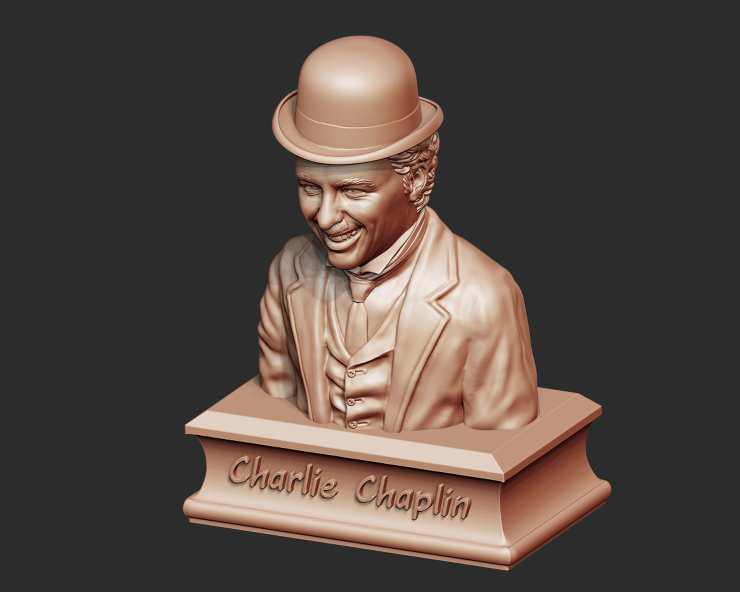 Файл STL Charlie Chaplin 3D print model・Модель для загрузки и 3D печати ...