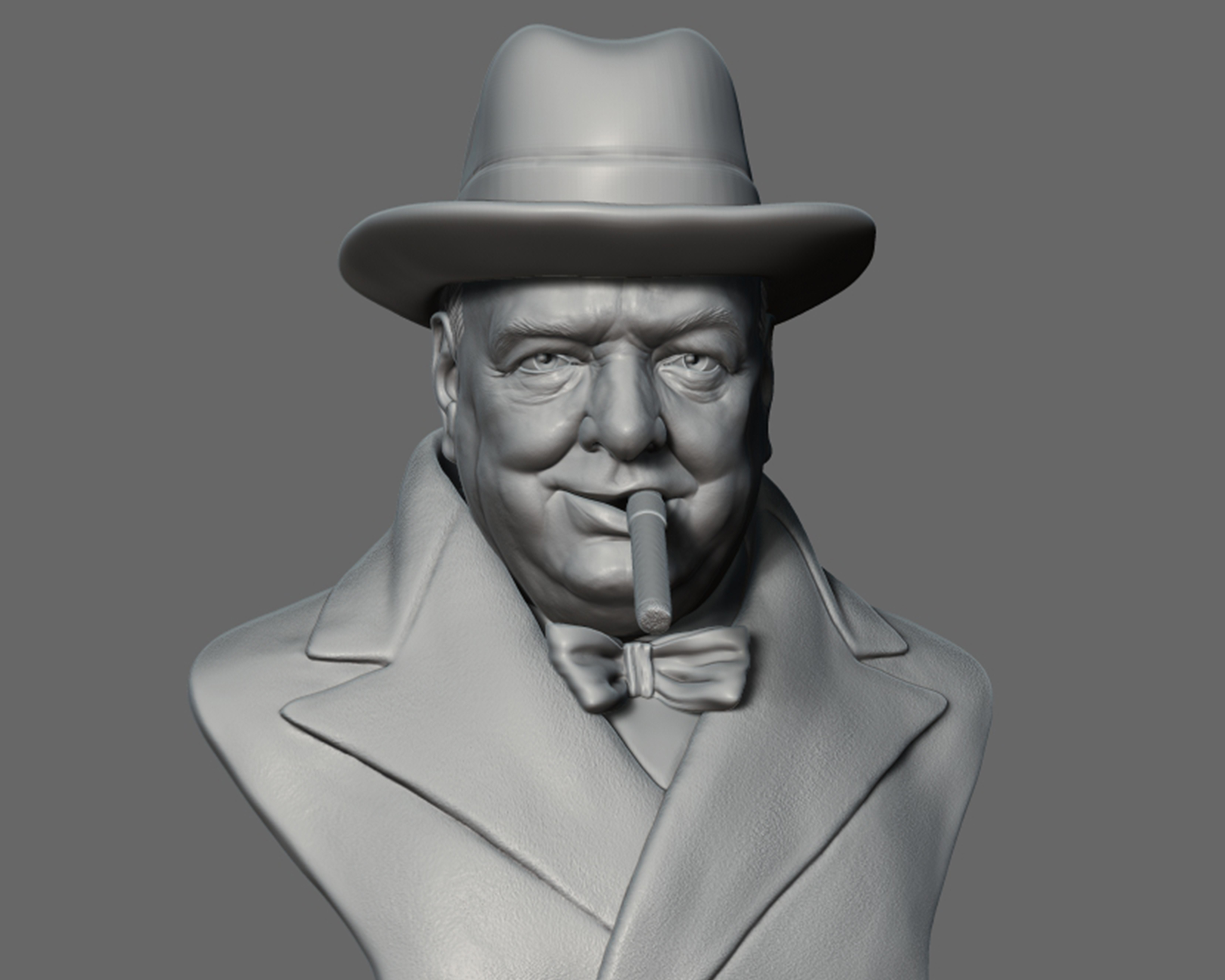 STL file Winston Churchill 3D print model 🗿・3D printing model to ...