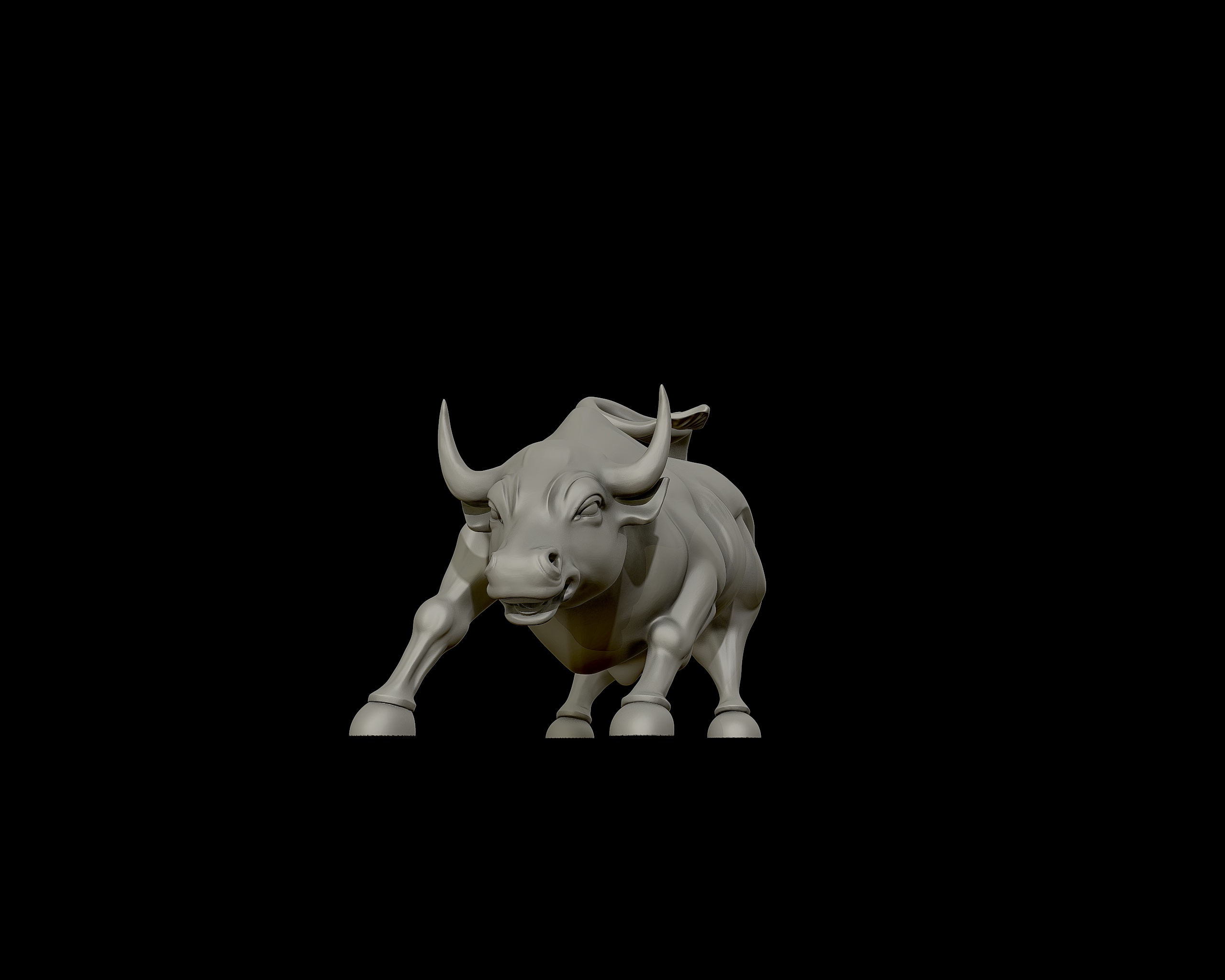 STL file Charging Bull sculpture 3D print model 🐂・Template to download ...