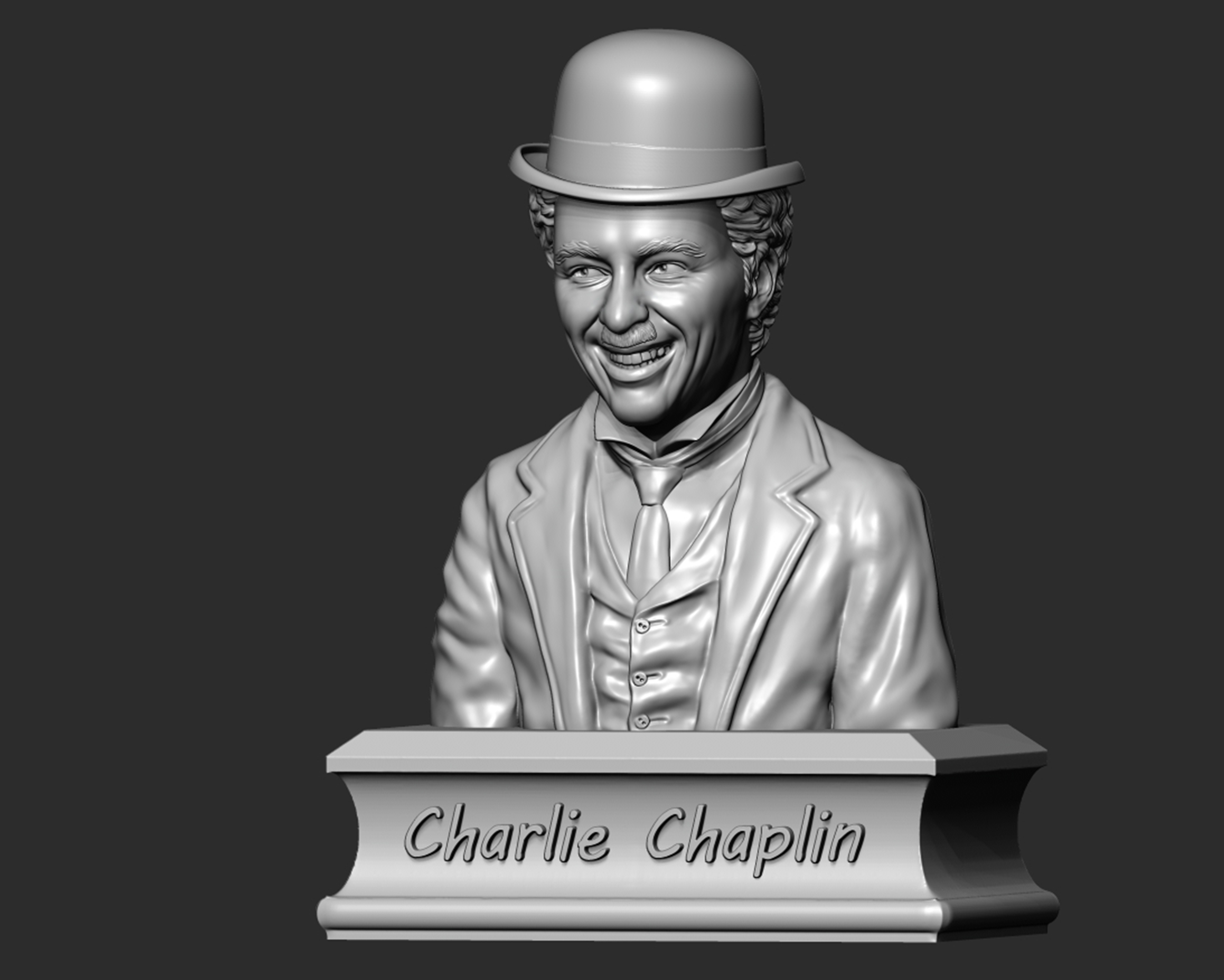 Файл STL Charlie Chaplin 3D print model・Модель для загрузки и 3D печати ...