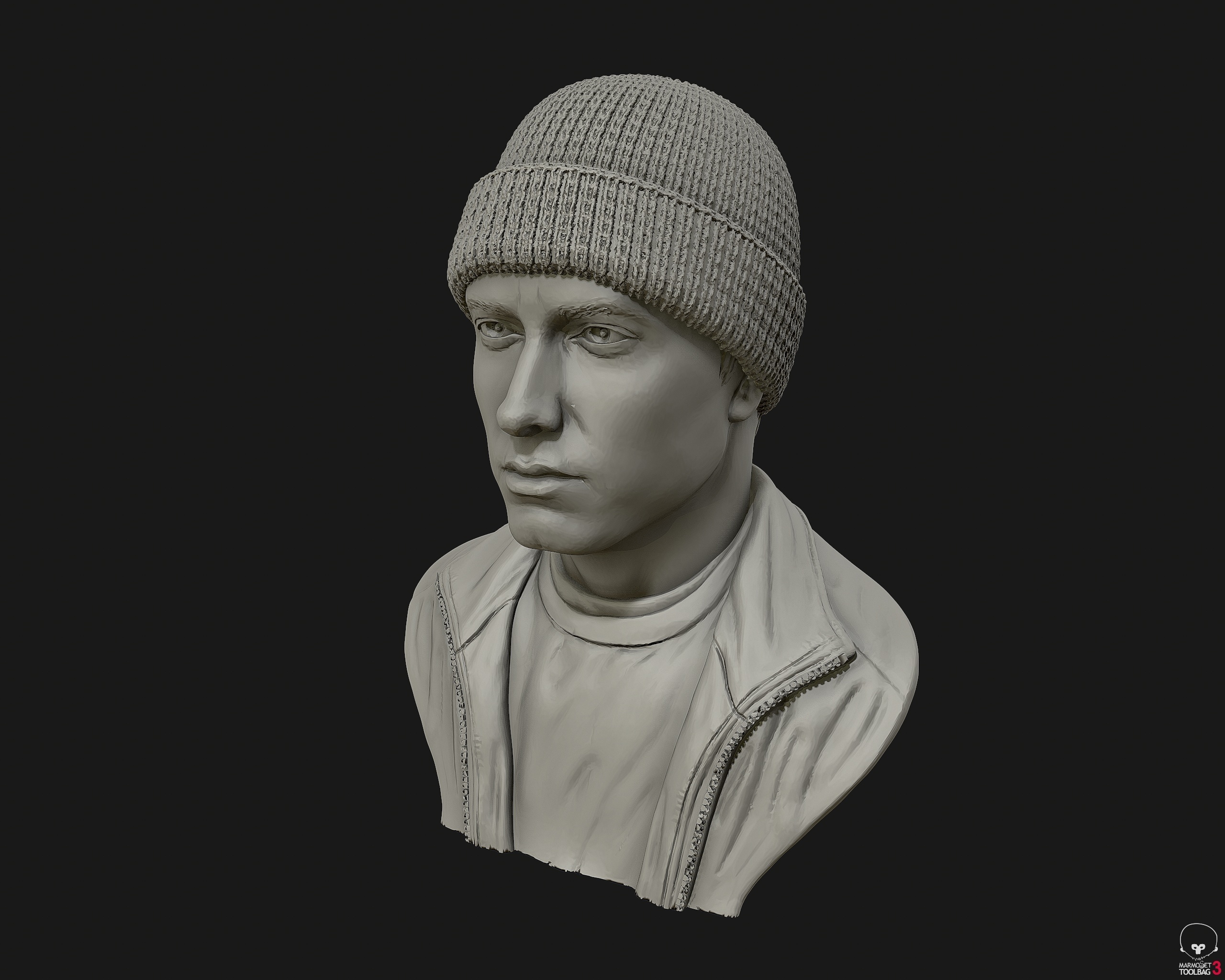 Archivo STL Eminem 3D retrato escultura 3D modelo de impresión 👾・Objeto ...