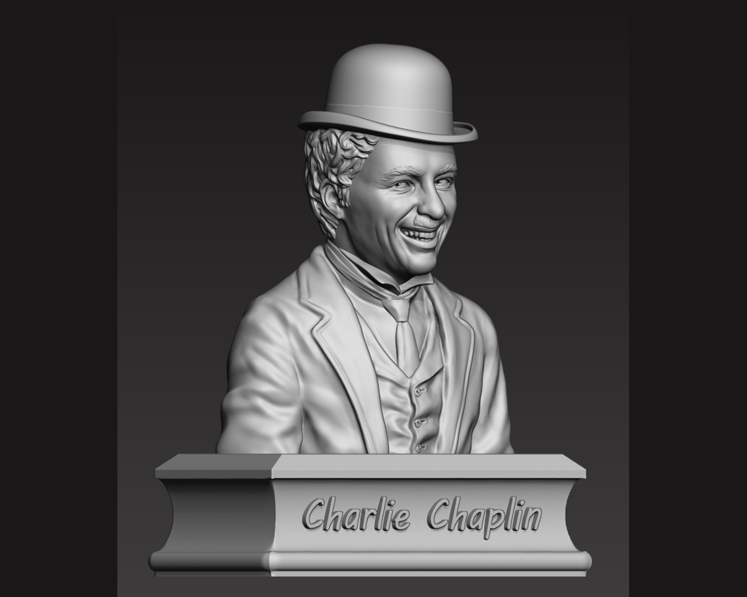 Файл STL Charlie Chaplin 3D print model・Модель для загрузки и 3D печати ...