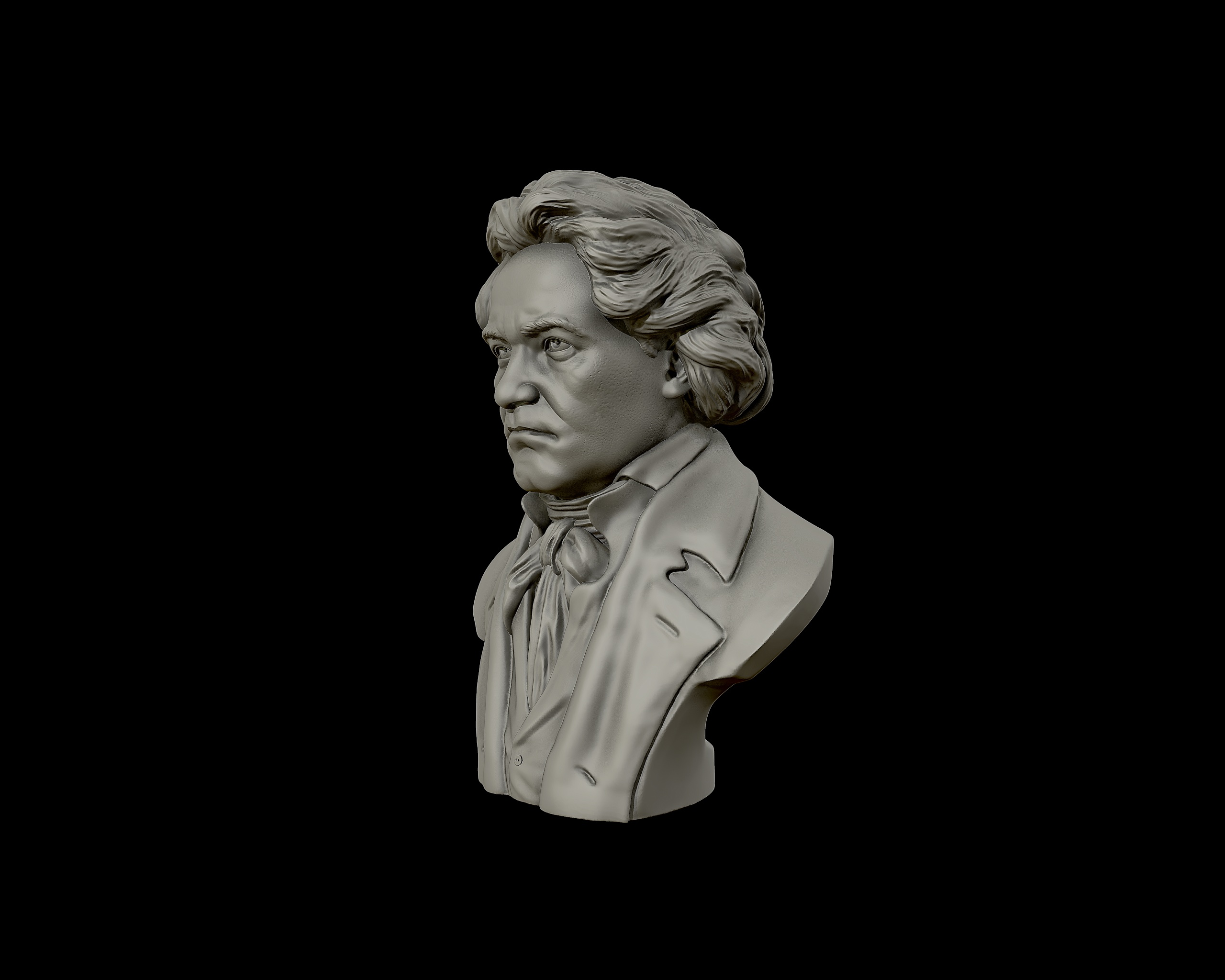 Fichier STL Ludwig van Beethoven portrait sculpture modèle d'impression ...