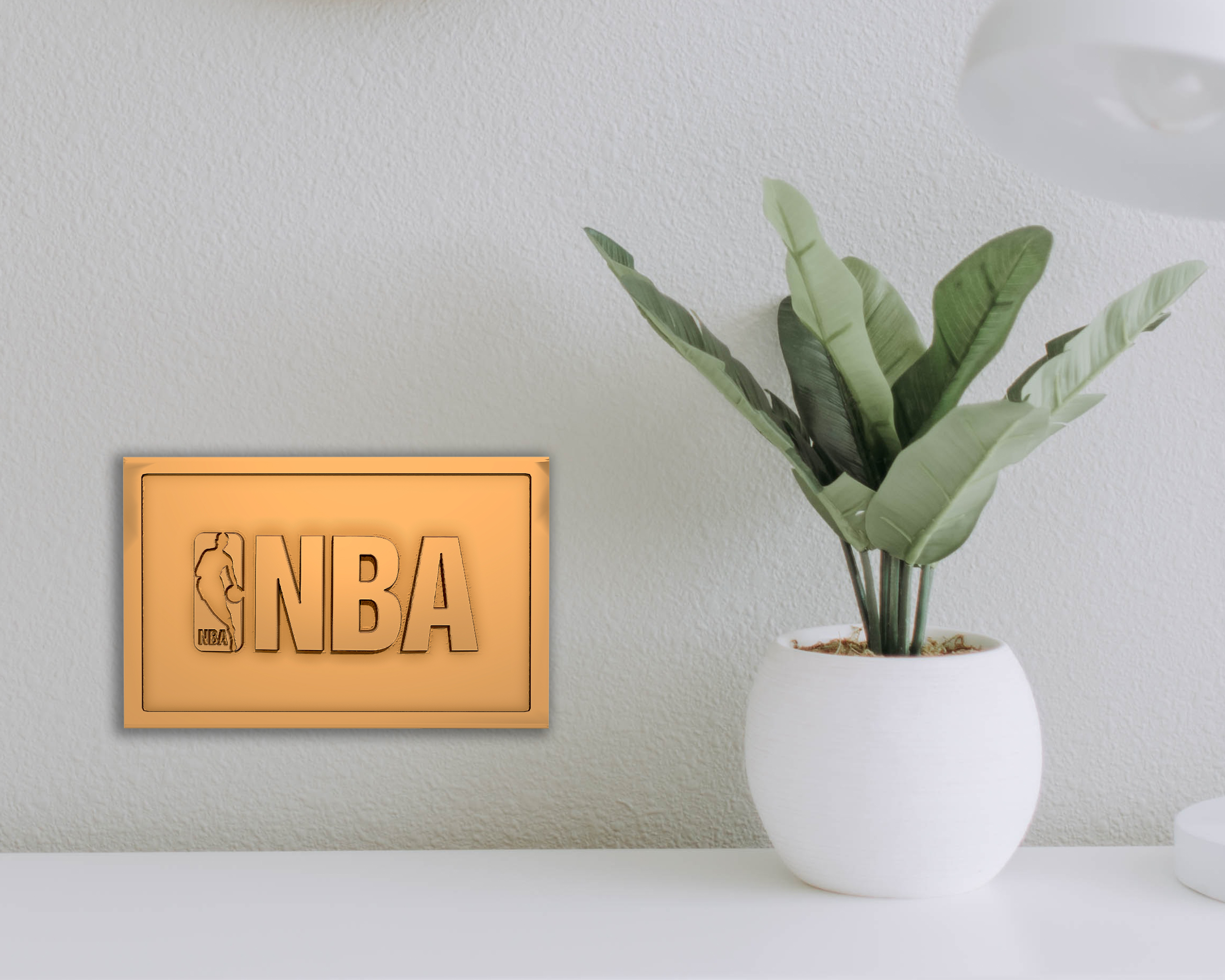 STL file NBA logo relief 3D print model・3D printing design to download ...