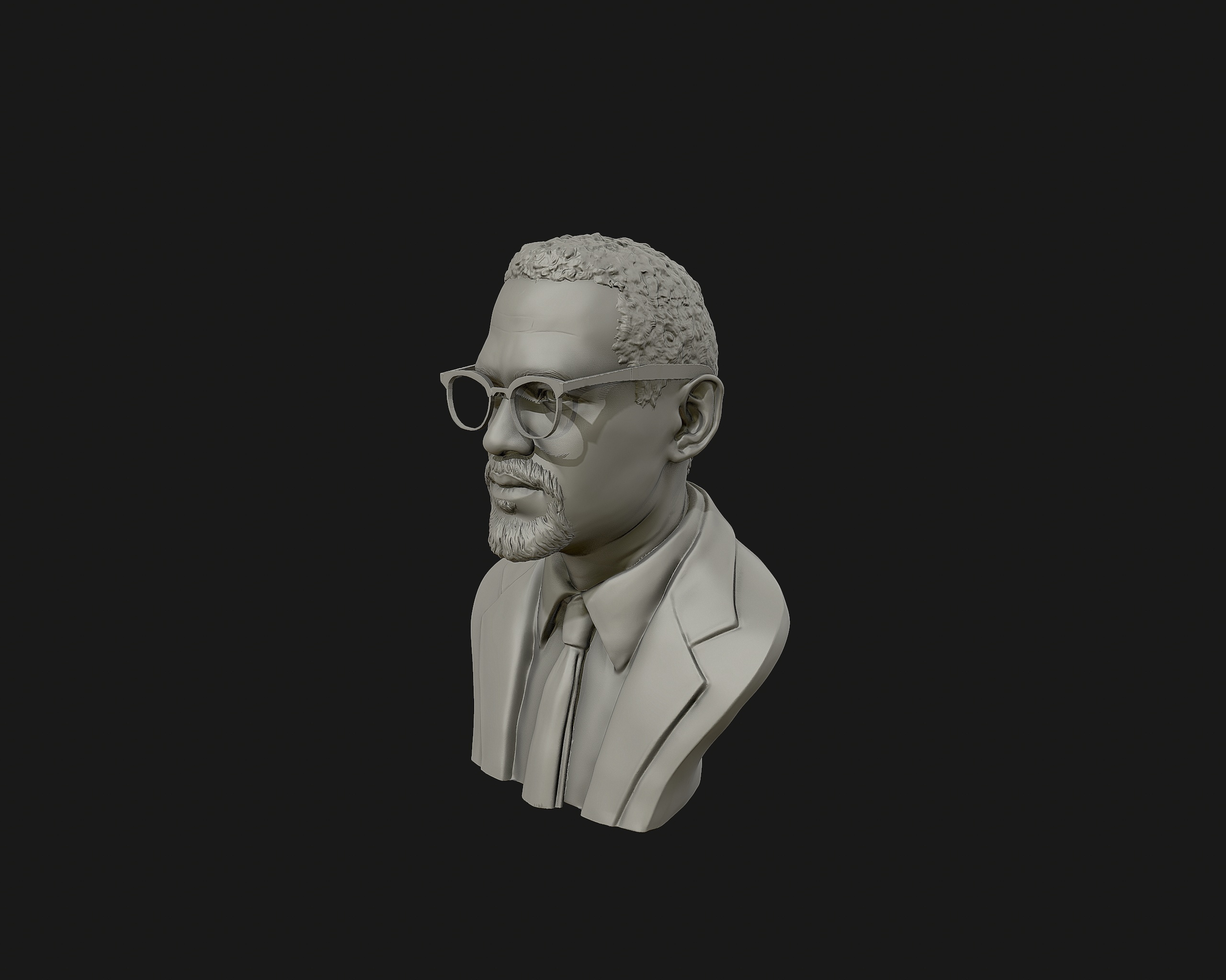 Файл STL portrait sculpture of Malcolm X ready to 3D print・Шаблон для ...