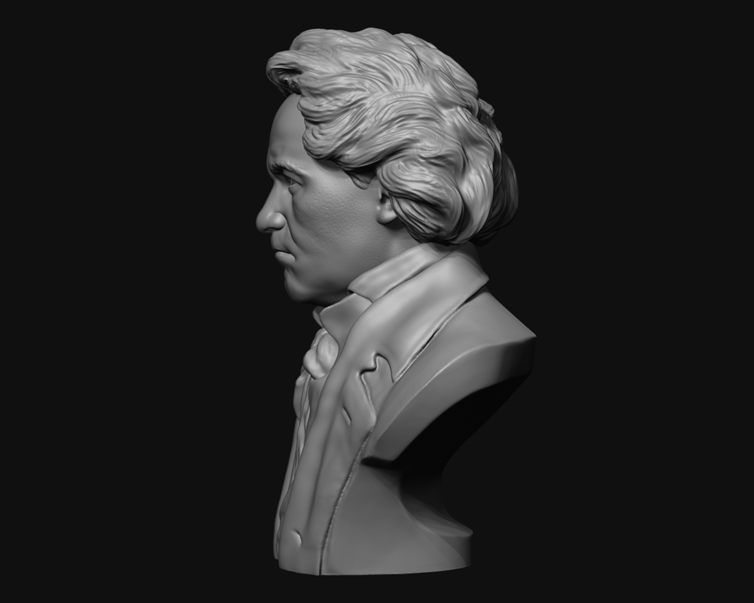 Fichier STL Ludwig van Beethoven portrait sculpture modèle d'impression ...