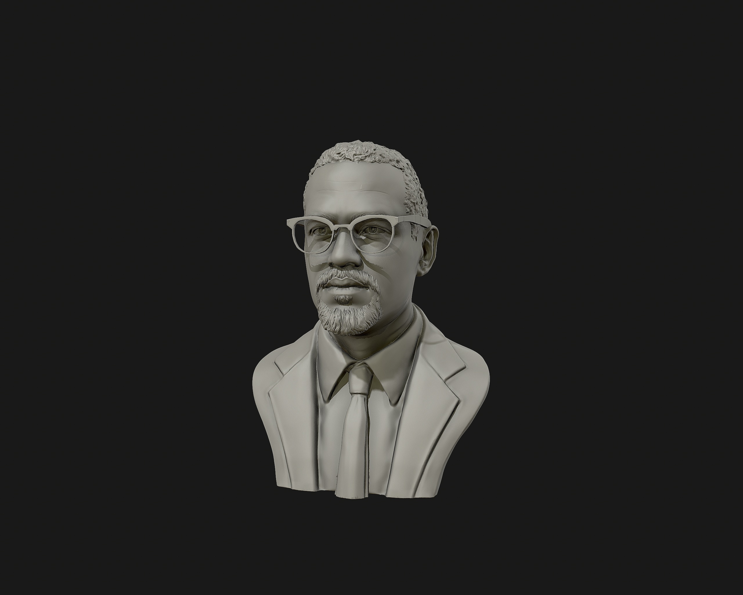 Файл STL portrait sculpture of Malcolm X ready to 3D print・Шаблон для ...