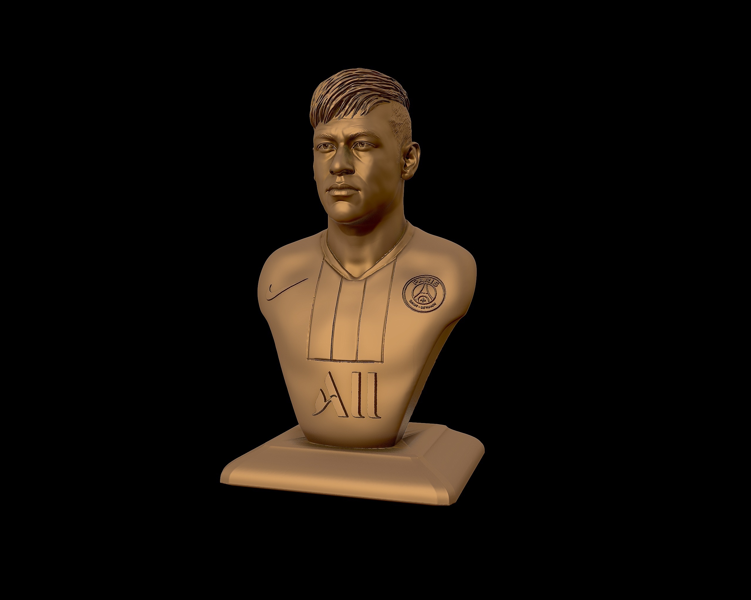 STL file Neymar Jr 3D Portrait Sculpture 🗿・Model to download and 3D ...