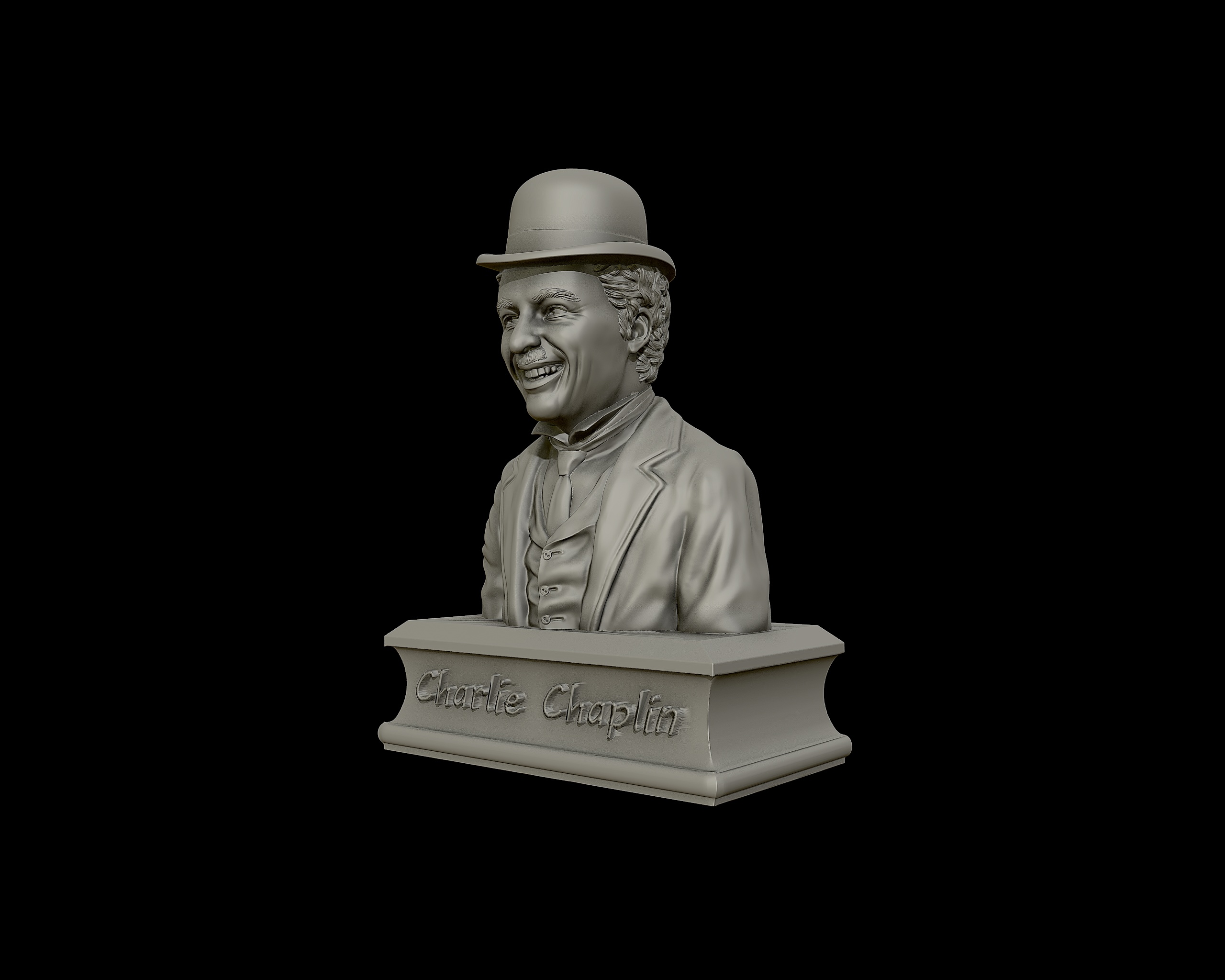 Файл STL Charlie Chaplin 3D print model・Модель для загрузки и 3D печати ...