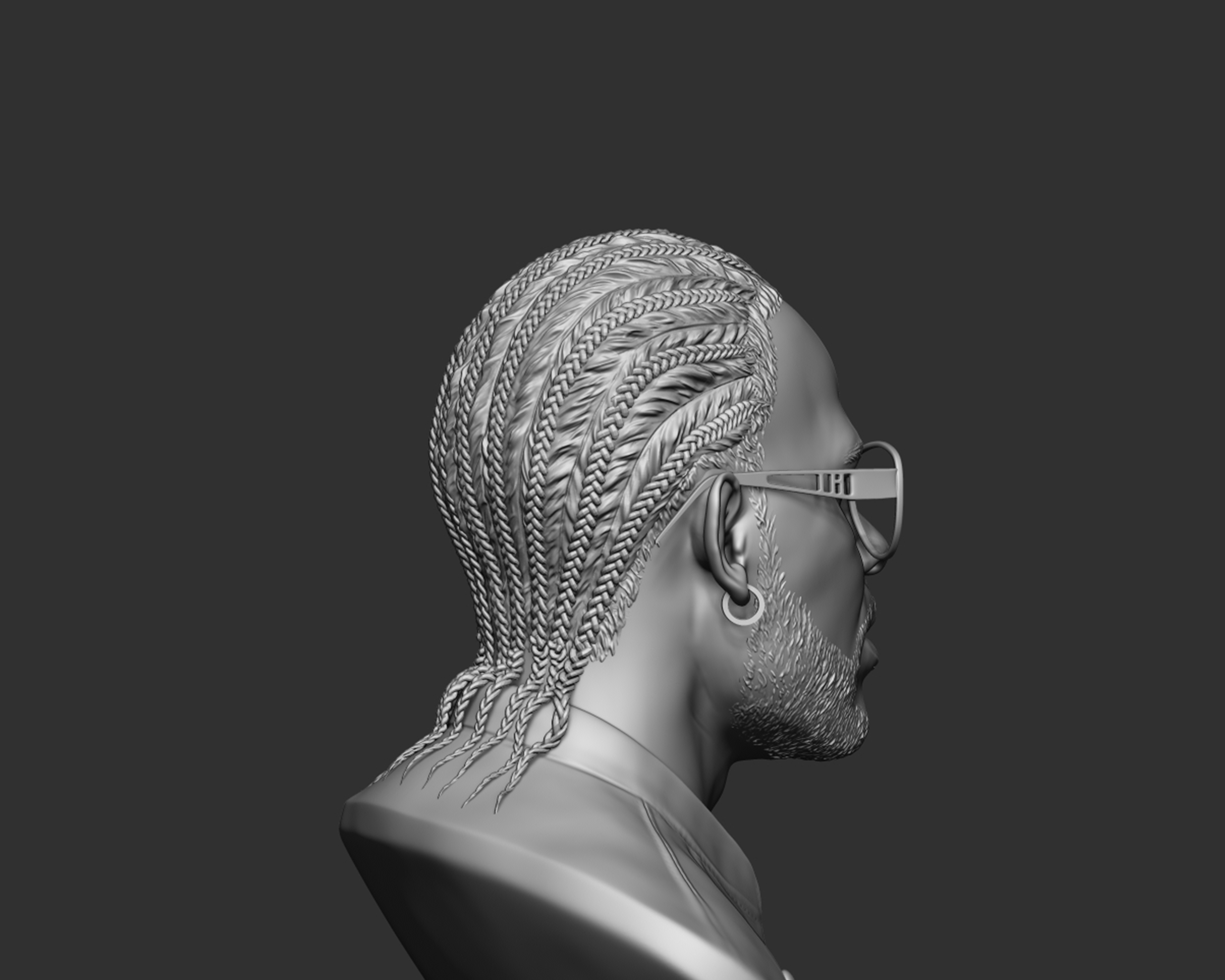STL file R Kelly portrait sculpture 🗿・Model to download and 3D print・Cults