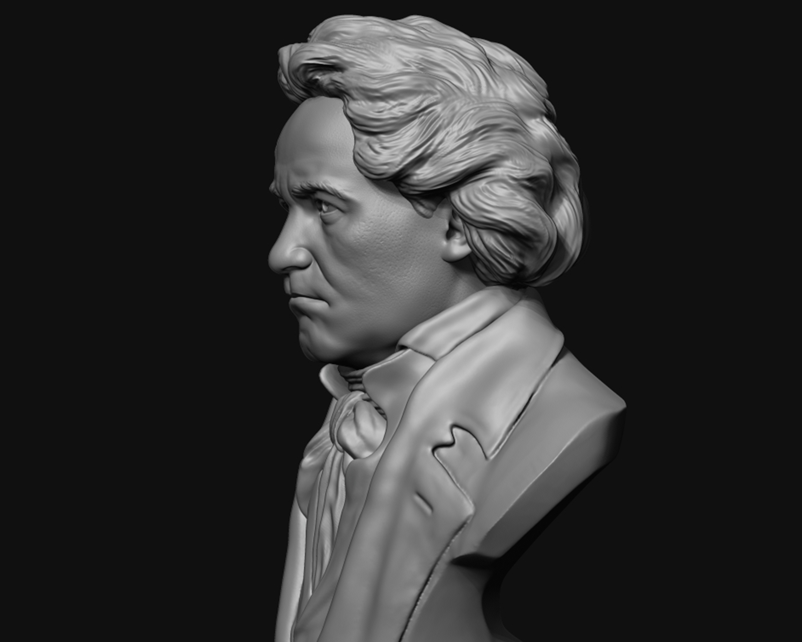 Fichier STL Ludwig van Beethoven portrait sculpture modèle d'impression ...