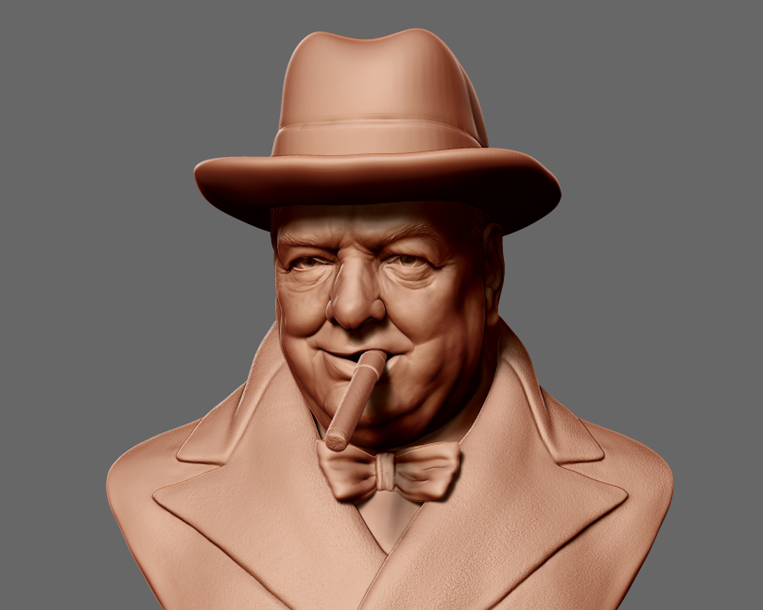 STL file Winston Churchill 3D print model 🗿・3D printing model to ...
